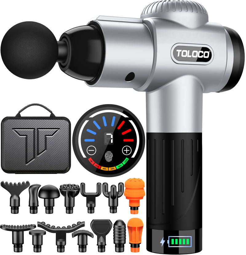 TOLOCO Massage Gun, Upgrade Percussion Muscle Massage Gun for Athletes